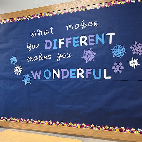 Winter Classroom Decoration, Snowflake Bulletin Board Cutouts ...