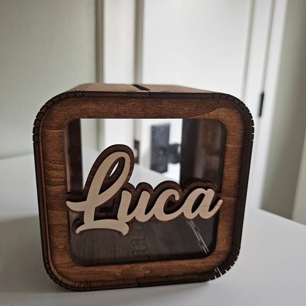 Personalized Piggy Bank, Kids Bank, Money Box, Name Piggy Bank, Wooden ...