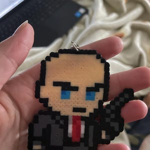 Silksong Sherma / Hornet Keychain - Handmade Perler Bead Pixel Art ...