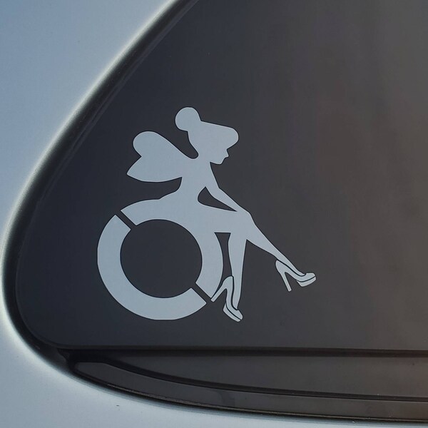 Heels and Wheels Fairy Wheelchair Decal Disability Sticker Car Truck ...