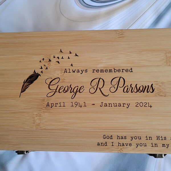 Personalized Wooden Gift Box, Engraved Name Box, Wooden Keepsake Box ...