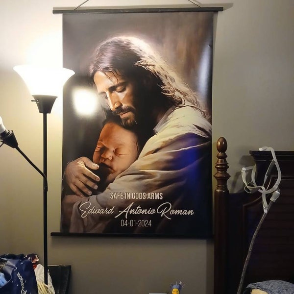 Custom Photo Safe in the Arms of Jesus Canvas Prints, Christian ...