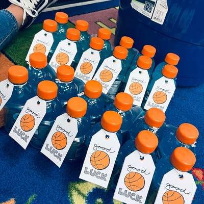 Basketball Good Luck Tags, Basketball Team Treat or Snack Labels ...