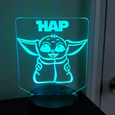 Personalized CUSTOM Multi-color Laser Engraved Edge Lit LED Acrylic ...