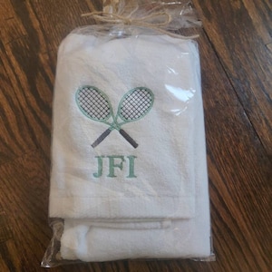 Monogrammed Tennis Towel, Personalized Tennis Towel, Embroidered Tennis ...