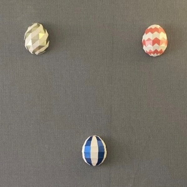 Wall Eggs Papercraft 3D DIY Low Poly Paper Crafts Easter Wall Decor ...