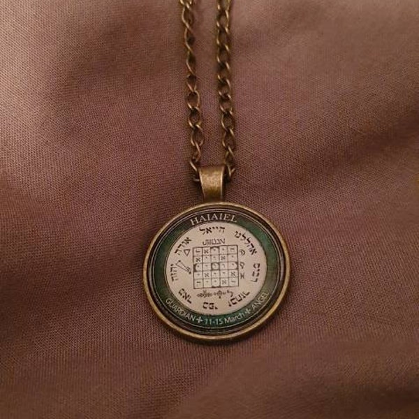 ABRAXAS Necklace, Symbol, Demon, Pagan God, Glass Pendant, Art Pendant ...