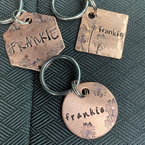 PIPER Hand Stamped Pet ID Tag Personalized Pet/dog Tag Dog Collar Tag ...