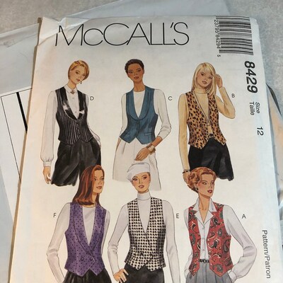 8235 UNCUT Mccalls Vintage SEWING Pattern Miss Semi Fitted V - Etsy