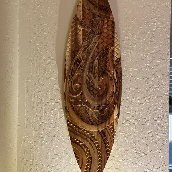 Surfboard Wood Wall Decor diamond Head Breaker Large Hawaiian Wood ...