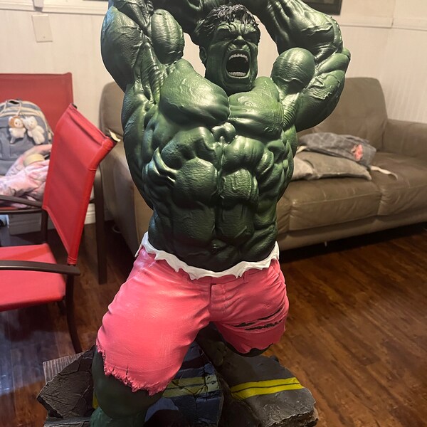 1/4 Scale Incredible Hulk Fan Art 3D Printed Statue Kit - Etsy