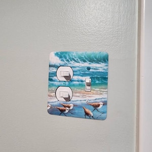Beach Switch Plate Cover, Adirondack Chairs, Sand Dunes, Wall Plate ...