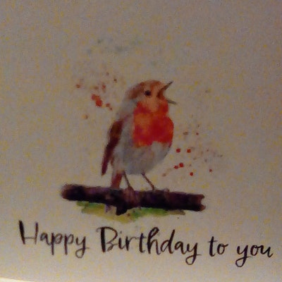 Cute 'happy Birthday to You' Robin Card. Great Robin Greetings Card for ...