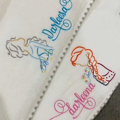Princess Anna From Frozen 2 Autograph Combo Sketch Digital Embroidery ...