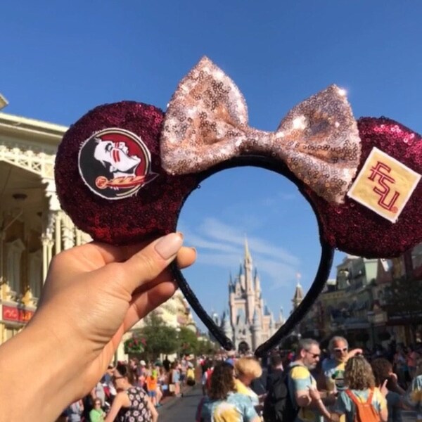 Florida State University Seminoles FSU Mickey Minnie Mouse Ears - Etsy