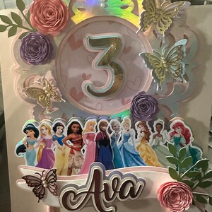 Princess Cake Topper / Princess Topper / Princess Shaker Topper ...