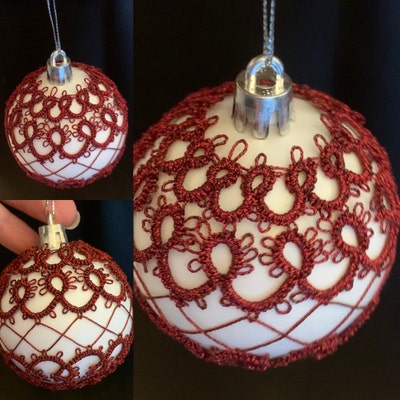 Tatting Pattern Three Christmas Ornaments Instant Digital Download - Etsy