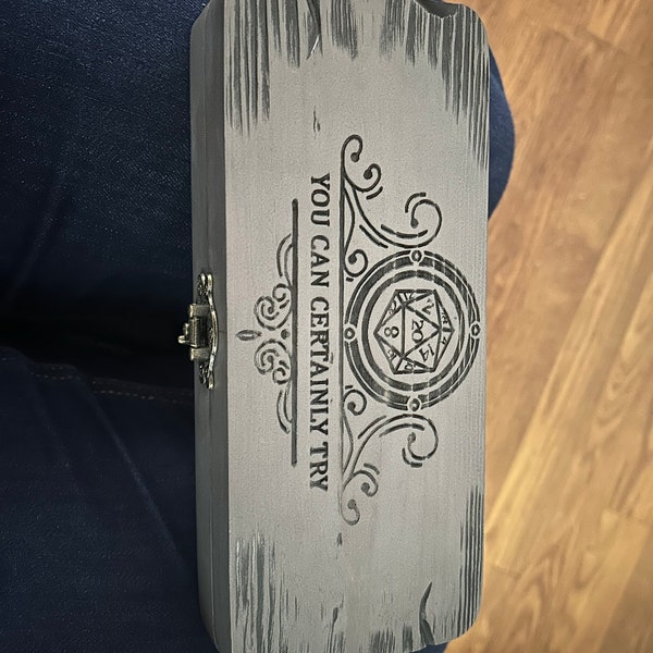 Dnd Vault in Burn Old Wood Style, Dnd Dice Case, Personalized Box ...