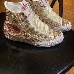 WOMEN Red Bling Converse All Star Chuck Taylor Sneakers LOW TOP - Etsy