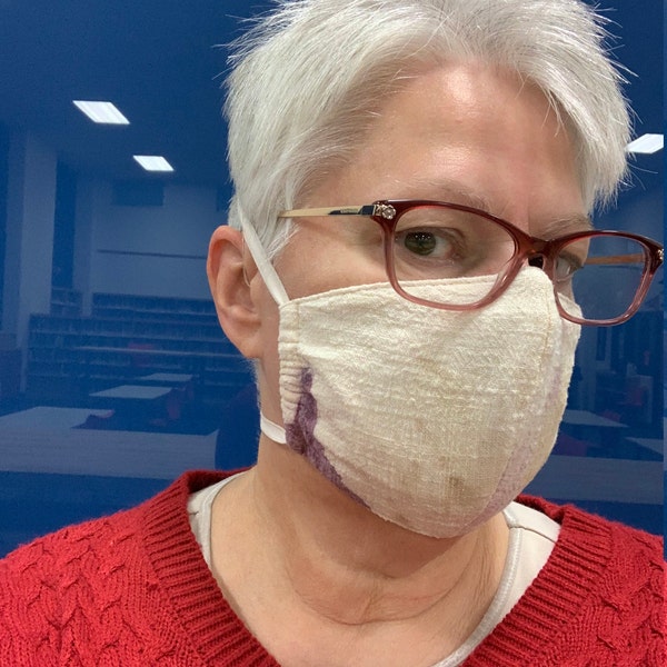 Organic Mask X 1, Plant Dyed, Eco Friendly Organic Cotton Face Mask. 3 ...