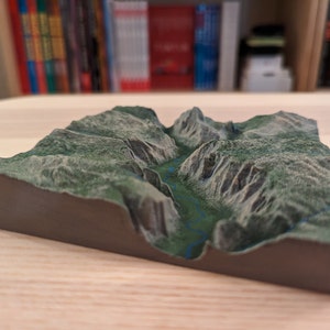 Matterhorn Model Painted 3D Printed Topo Map, Mountain Art Decor - Etsy
