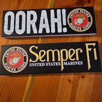 OORAH Marine Corps Wood Sign. USMC Gifts for Men or Women. Semper Fi ...