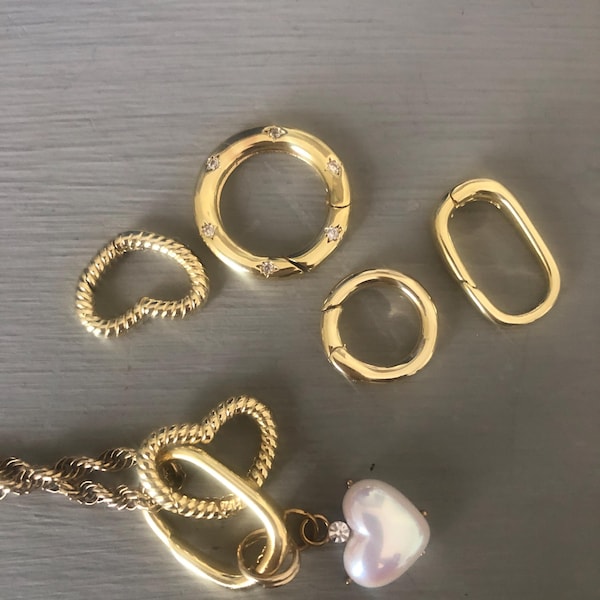 Golden Paper Clip Chains, 18K Gold Filled Oval Twisted Chains，three ...