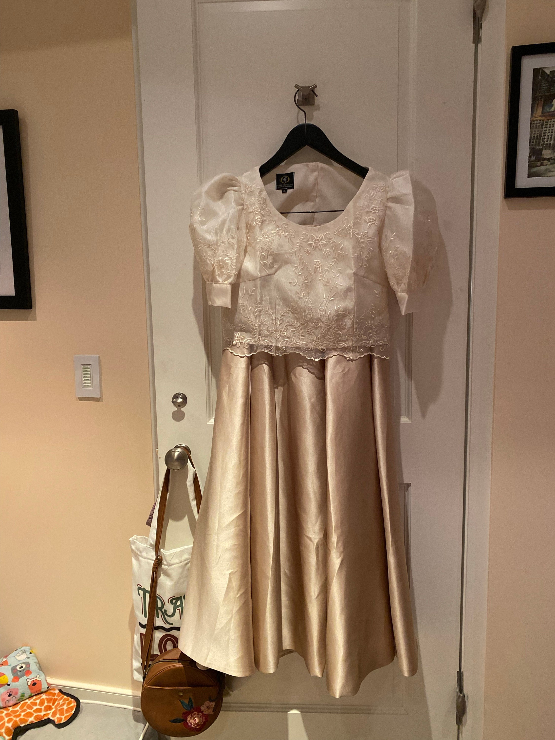 FILIPINIANA EMBROIDERED KIMONA with Puff Sleeves - Maria Clara ...