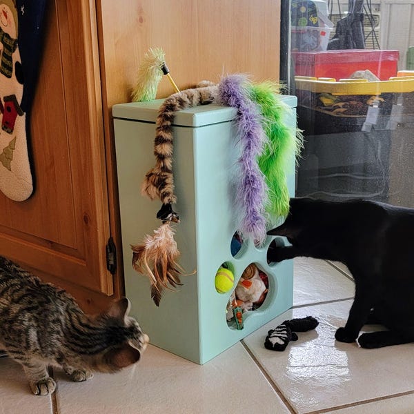 Cat Toy Storage Play Center - Etsy