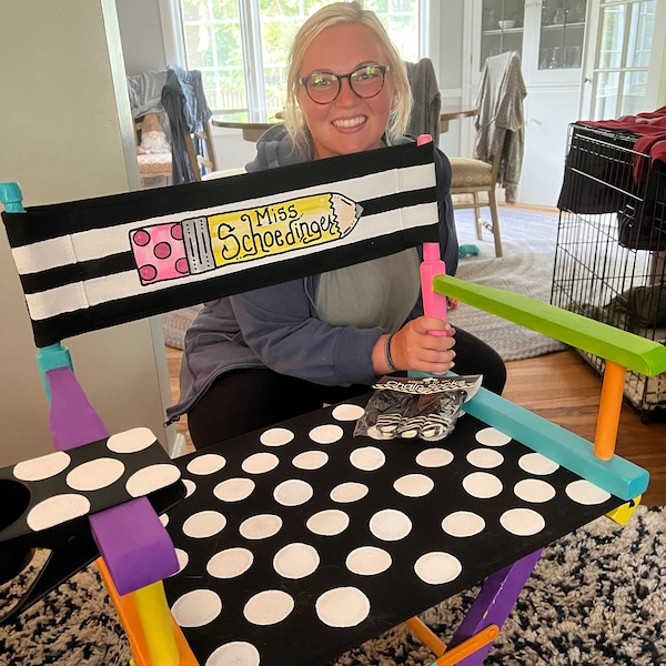 PEACE Out Handpainted Rocking Chair --- Chalkboard Paint on Top or Your ...