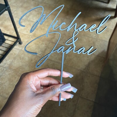 Personalized Cake Topper, Custom Names Cake Topper, Mr and Mrs Cake ...