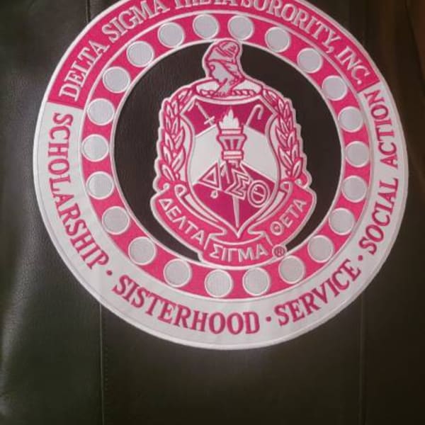 Delta Sigma Theta Sorority Circular Shield 11" Patch - Etsy