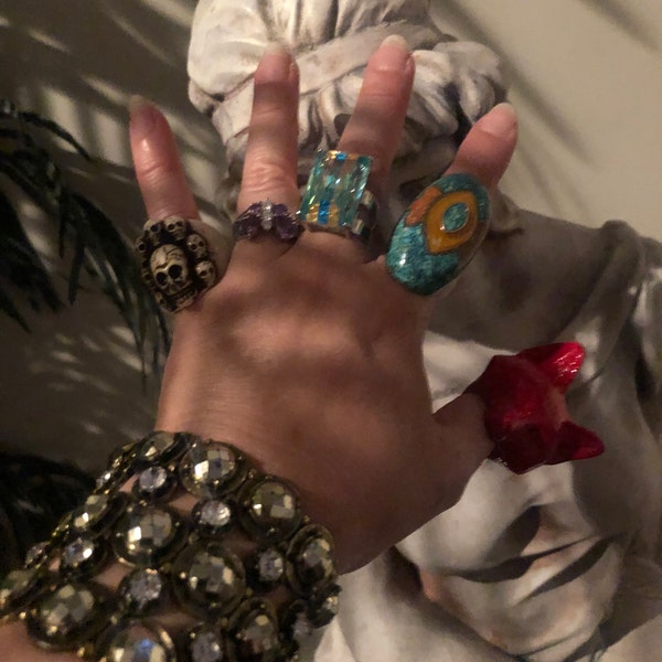 Set of 4 Imari Gohan Reds Rusts Yellows & Blues Oriental Design All ...