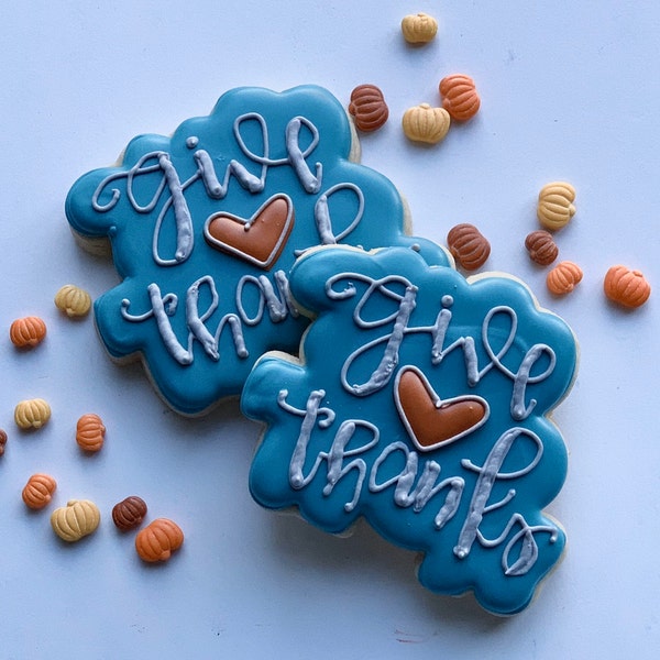 Give Thanks Cookie Cutter - Etsy