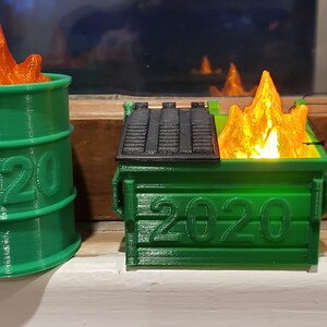 2020 Dumpster Fire Lit Ornament, 3D Printed With LED Light - Etsy