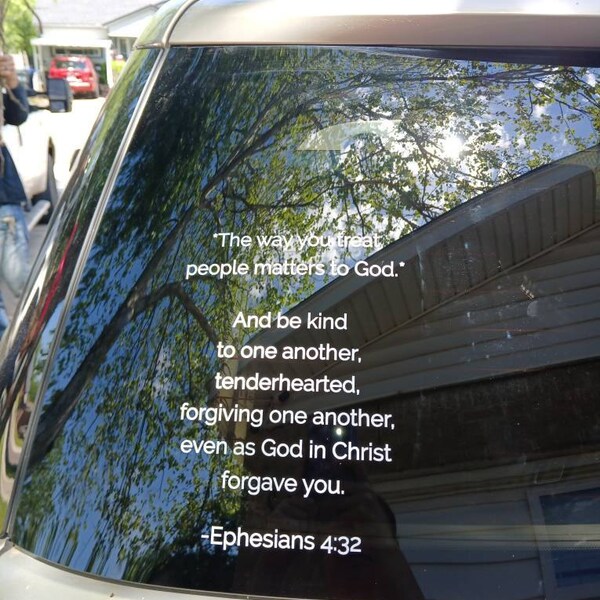 CUSTOM Bible Verse Car Decal - Custom Christian Sticker - Personalized ...