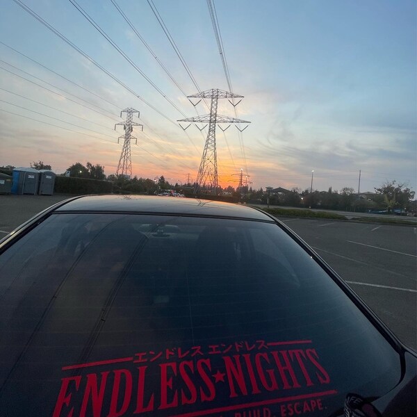 Endless Nights JDM Decal Sticker (bumper Sticker, Windshield Sticker ...
