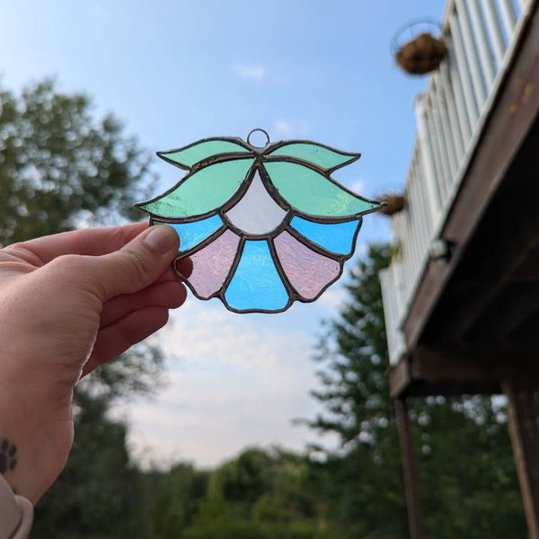 Moon Lotus Flower Stained Glass Pattern, Stained Glass Patterns ...