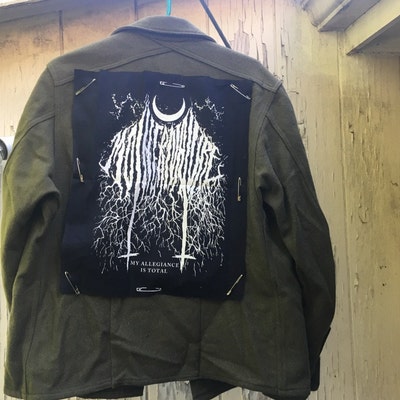 Mother Nature Black Metal BACK PATCH Huge Punk Diy Vegan Pro Tree Anti ...