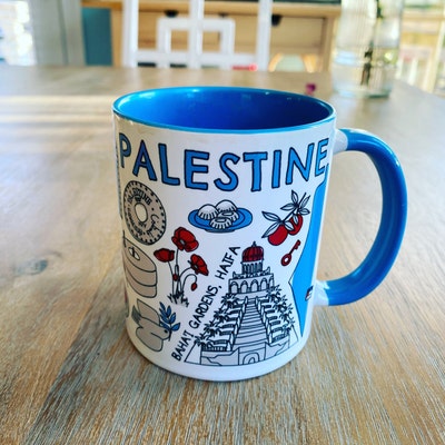Palestine Mug 2 / 11 Oz Cup / Jerusalem Ramallah Jericho Nablus Yaffa ...