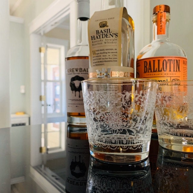 Vintage Whiskey Bourbon Glasses Set Of 4 Libbey Circa 1970s Vintage Lowball ~ Rocks Glasses