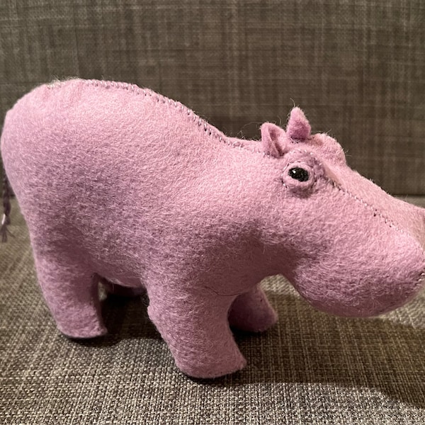 House Hippo DIY Felt Hand Sewing Pattern - PDF Download - Etsy