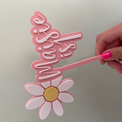 Daisy Cake Topper One 1st Birthday Boho Style Birthday Calligraphy ...