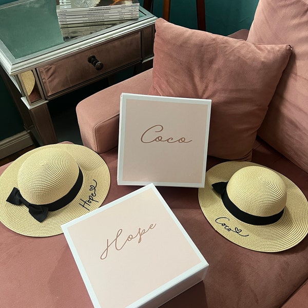 PINK Flower Girl Box Gifts Personalized Pink Flower Girl Proposal Gift ...