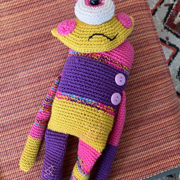 Crochet Pattern Monster Mr. Lu-lu / Amigurumi Sad Monster / Amigurumi ...