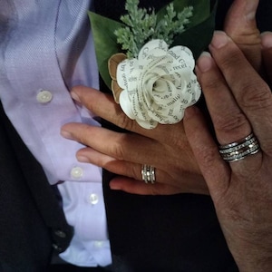 Custom Book Rose Bouquet, Wedding Bouquet - Etsy