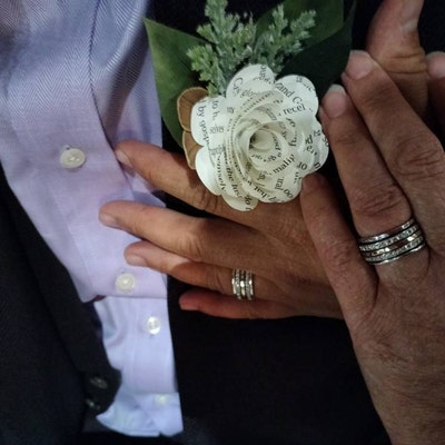 Custom Book Rose Bouquet, Wedding Bouquet - Etsy