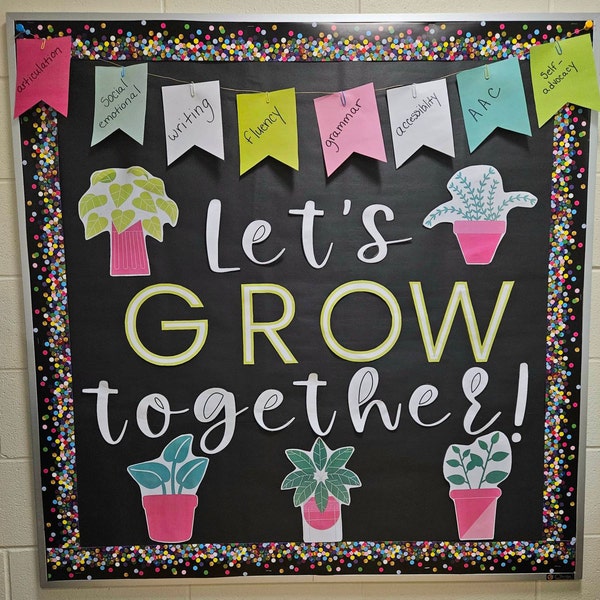 BULLETIN BOARD KIT- Let's Grow Together | Back to School | Classroom ...
