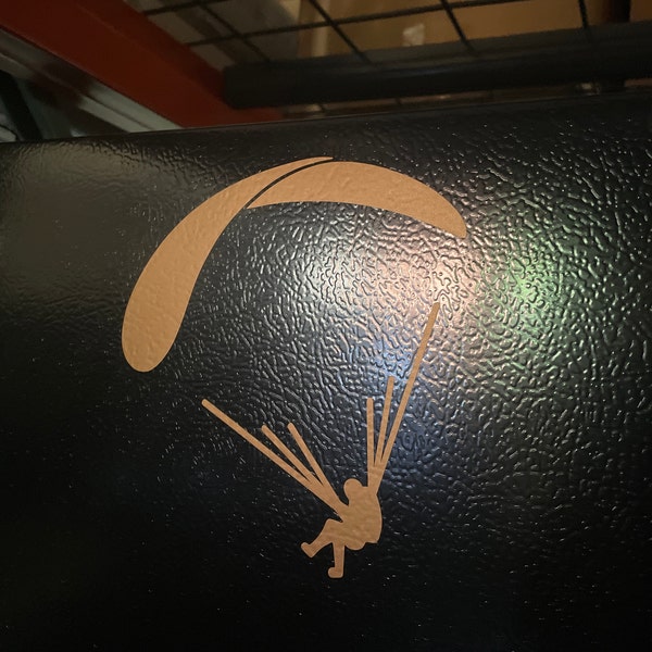 Paraglider Car Sticker, Paragliding Vinyl Decal, Adventure Wall Decal ...