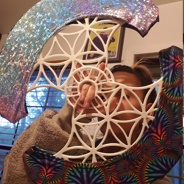 Flower of Life - 1.5" Tech Grip Custom Practice Fans, Day Fans, Tech ...